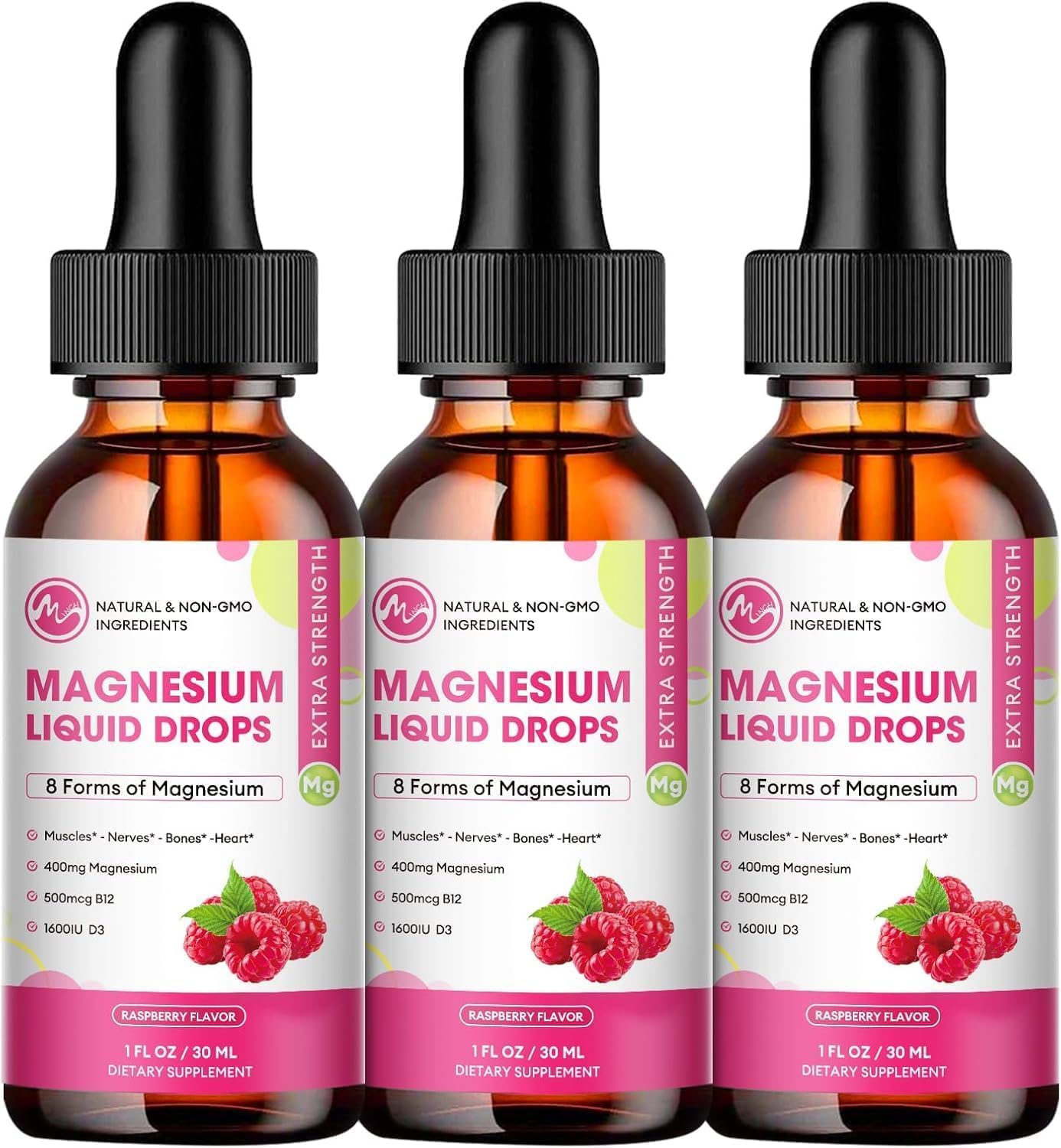 Snapklik.com : (3 Pack) Magnesium Liquid Drops - 8 In 1 Magnesium ...