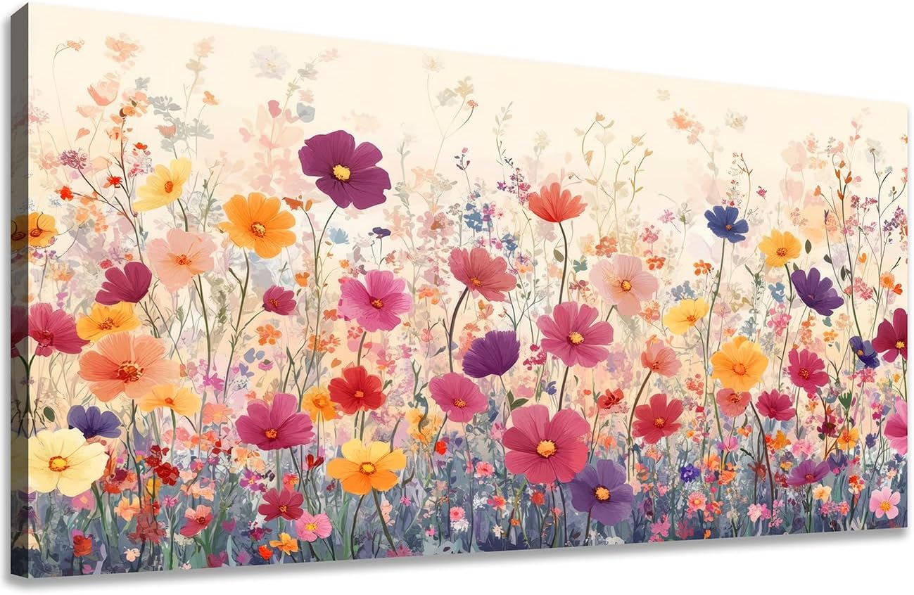 Amazon.com: LKY ART Wall Art Canvas Floral Wall Decor for Living Room ...