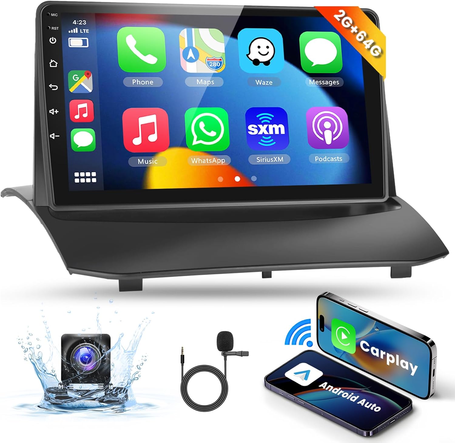 Amazon.com: METEESER 【2G+64G】 for Ford Fiesta 2009-2017 Android Car ...