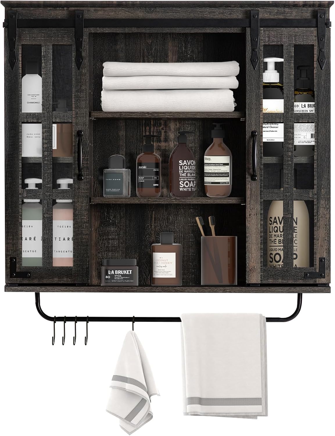 Amazon.com: RUSTOWN Farmhouse Bathroom Cabinet Wall Mounted, Rustic ...