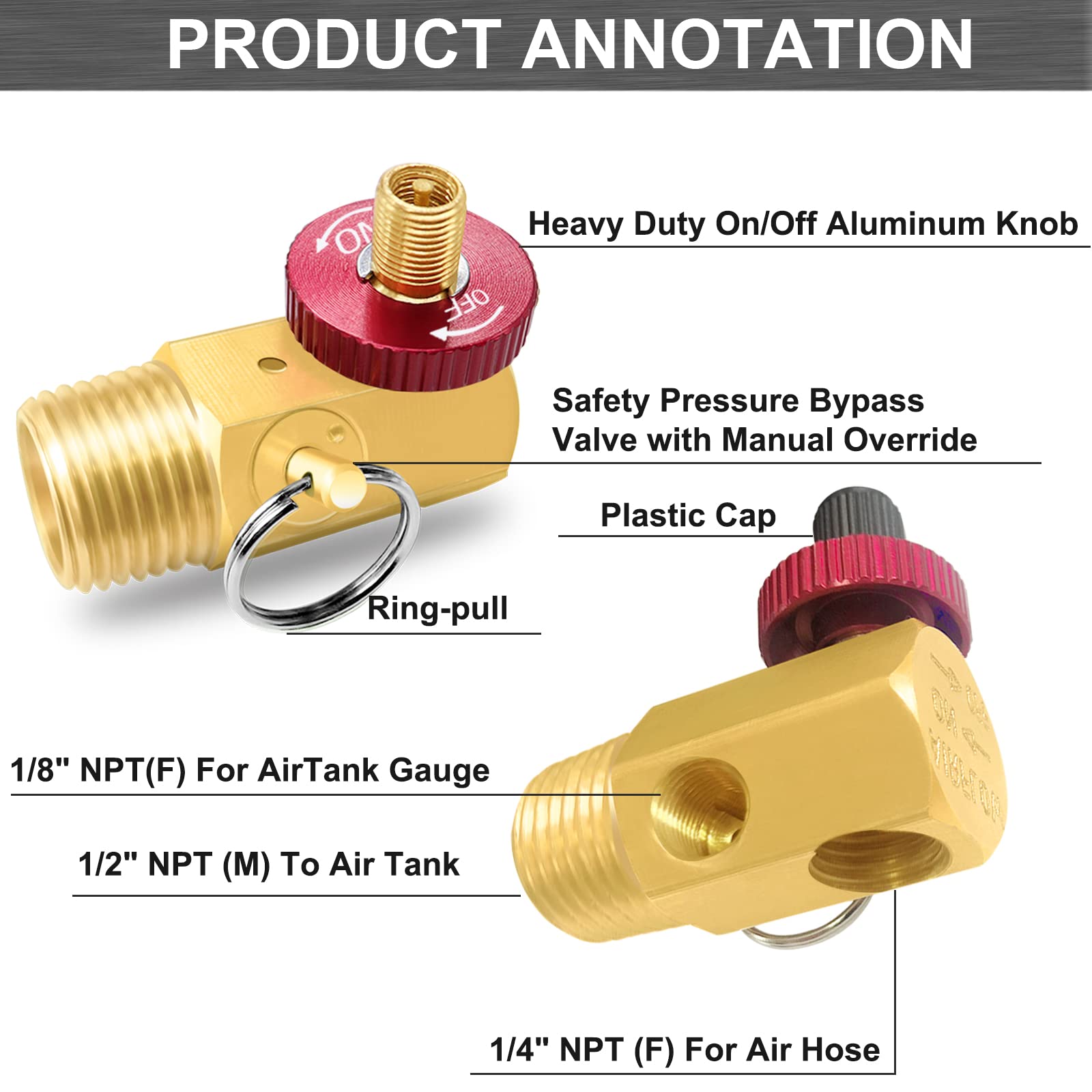 Snapklik.com : GODESON Air Tank Valve Kit