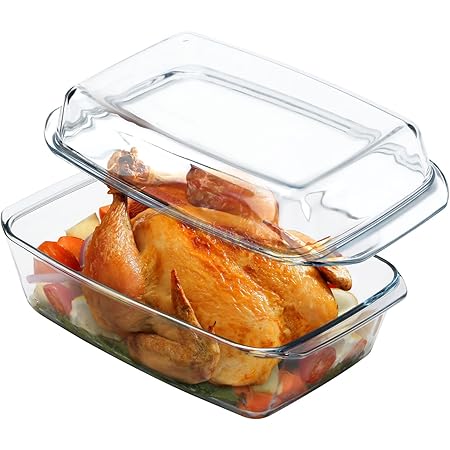 Amazon.com: 3 Liter Glass Casserole Dish With Glass Lid (-Lid NOT Oven ...