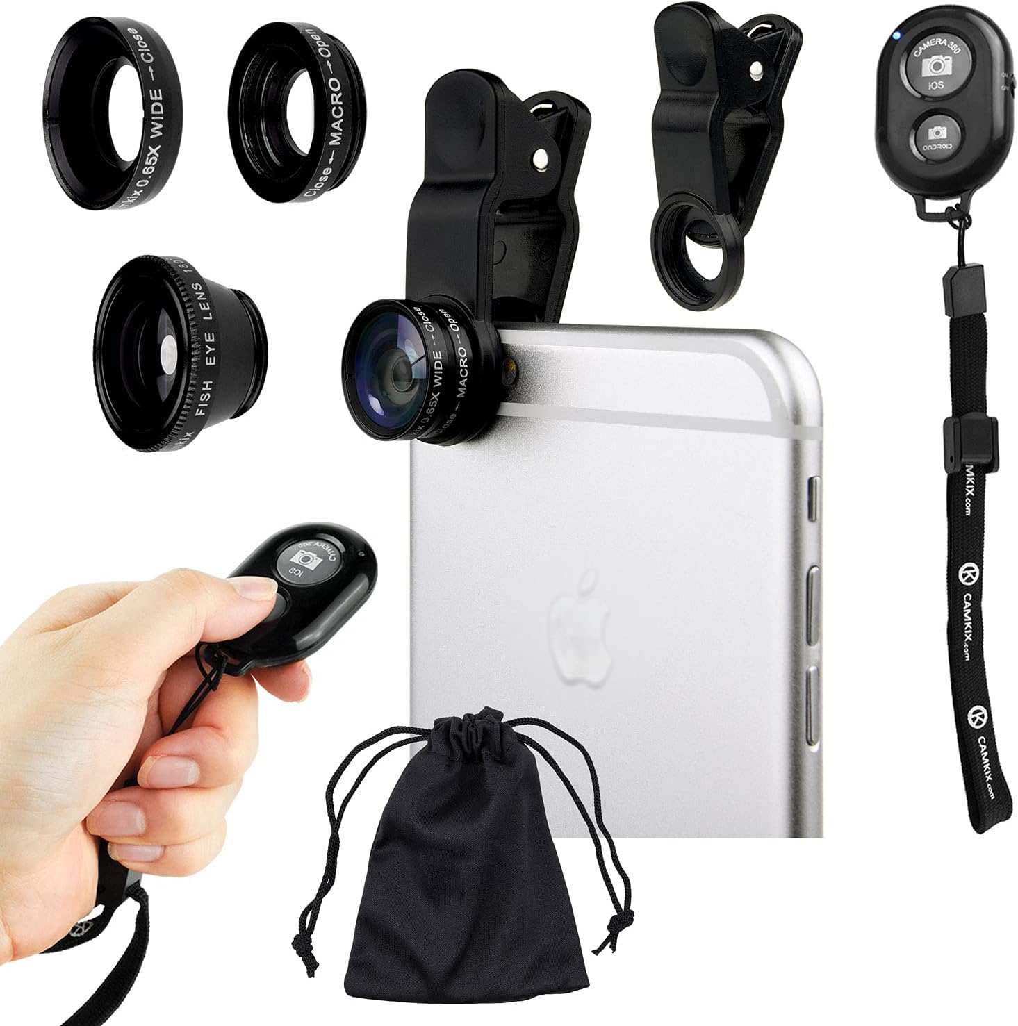 Amazon.com: CamKix Universal 3in1 Camera Lens and Bluetooth Shutter ...