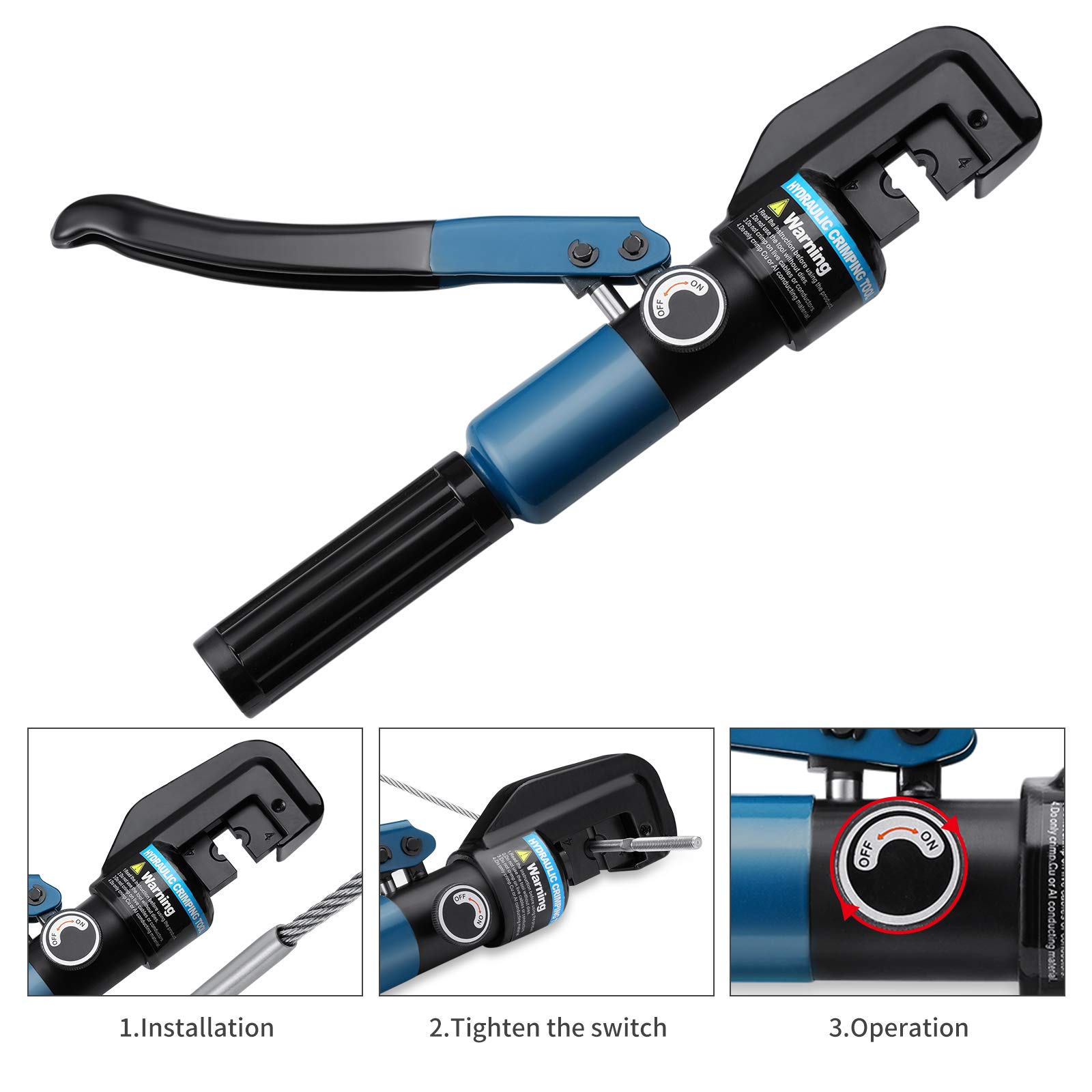 Snapklik.com : 10 Ton Custom Hydraulic Hand Crimper Tool For Stainless ...