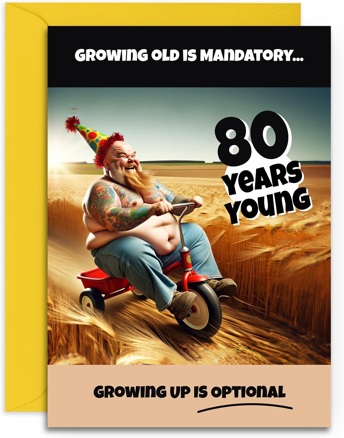 HOMANGA 80th Birthday Card, 80th Birthday Gifts for Men Women, Back in ...