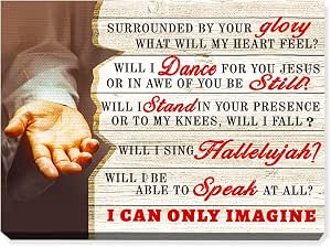 Amazon.com: IIONGDE I Can Only Imagine Bible Verse Canvas Wall Art ...