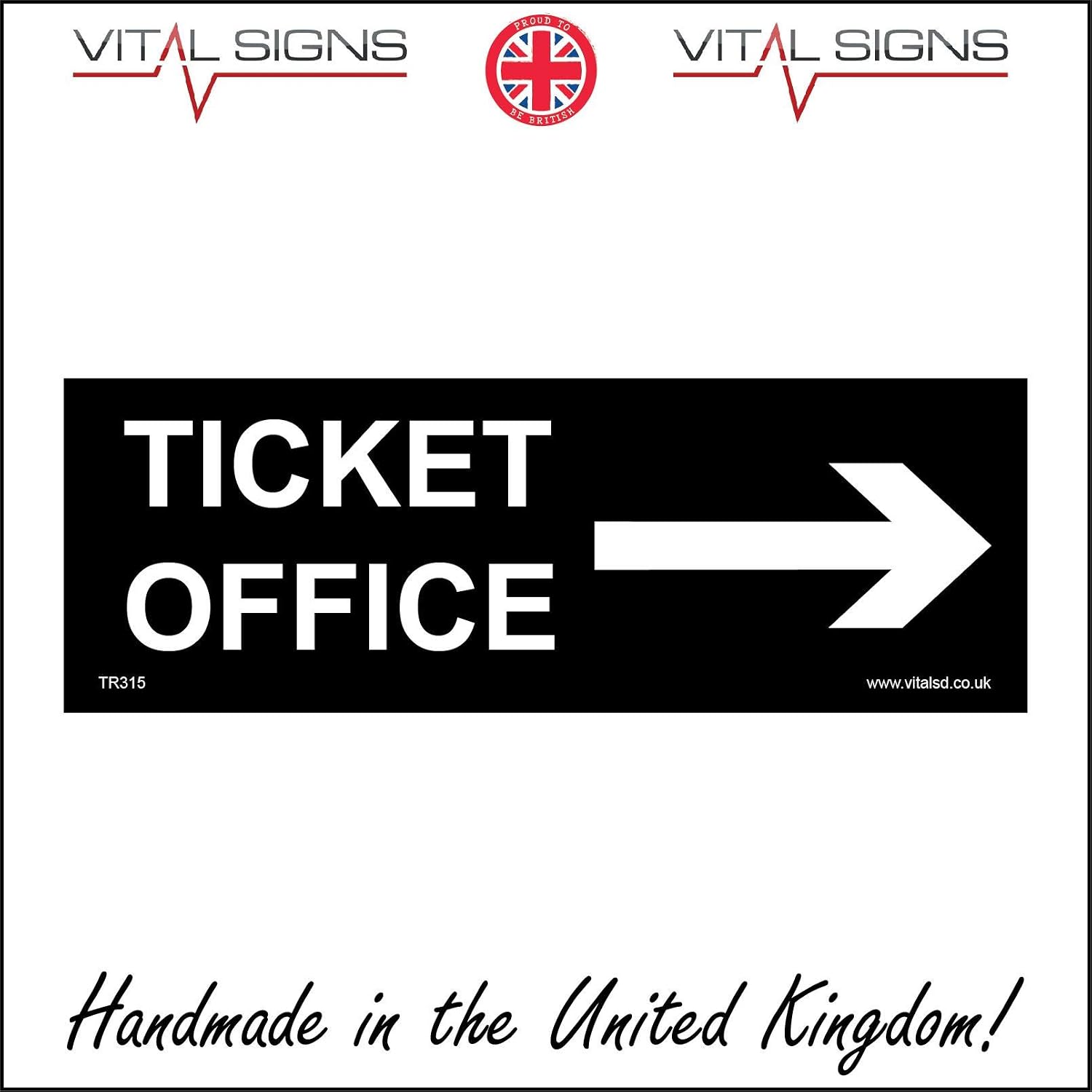 TR315 Ticket Office Right Arrow Sign retro old vintage style heritage ...