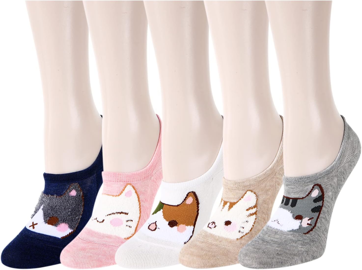 Amazon.com: Benefeet Sox Womens Girls Funny No Show Liner Socks Non ...
