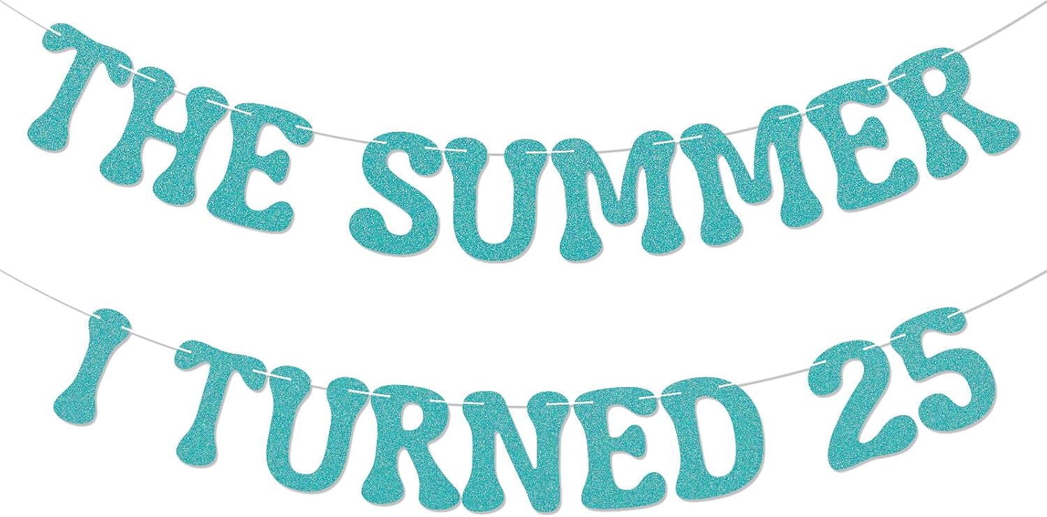 Amazon.com: The Summer I Turned 25 Banner - Cheers to 25 Years, Summer ...
