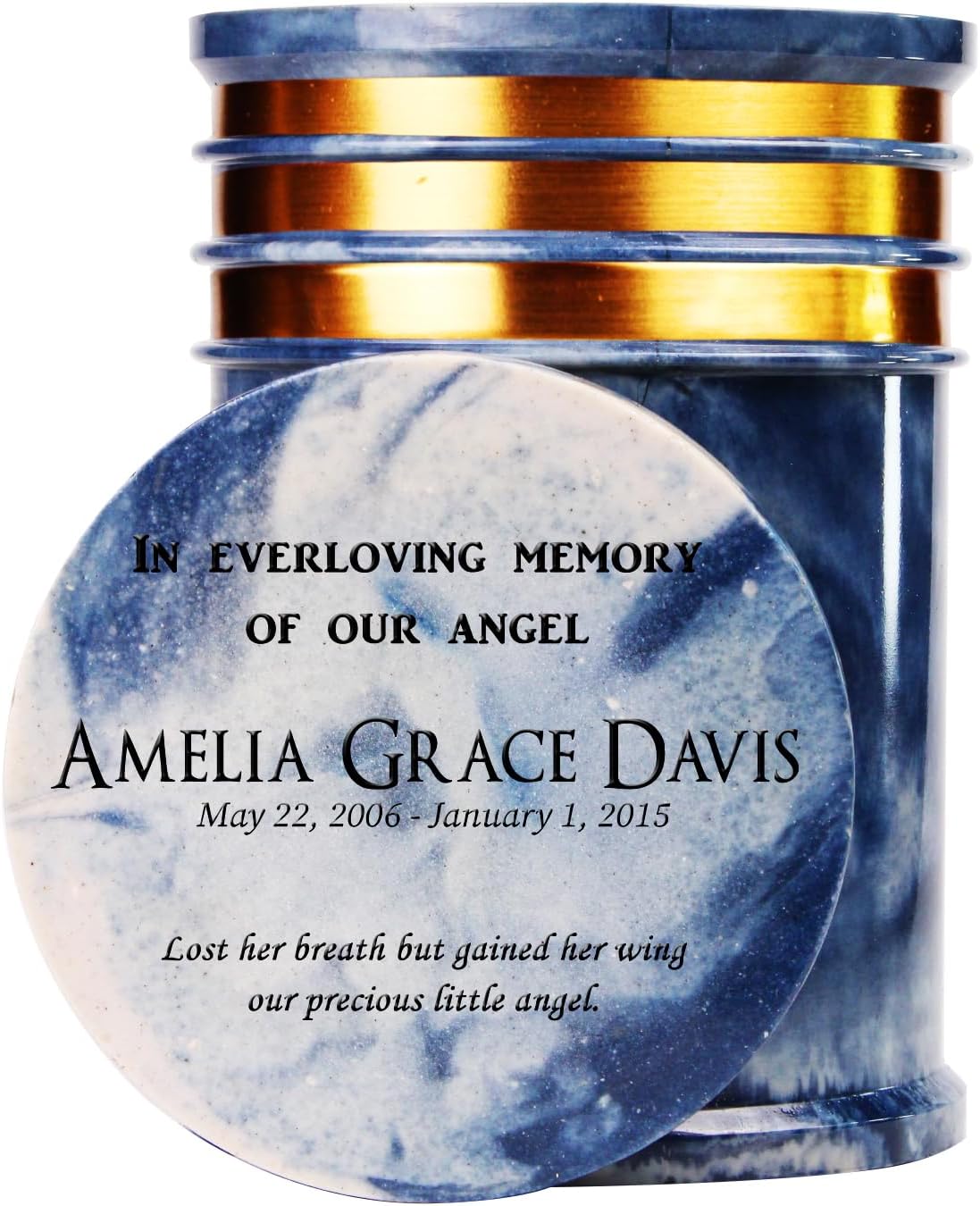 Amazon.com: Innovatronix 1PC Personalized Cultured Marble Cremation Urn ...