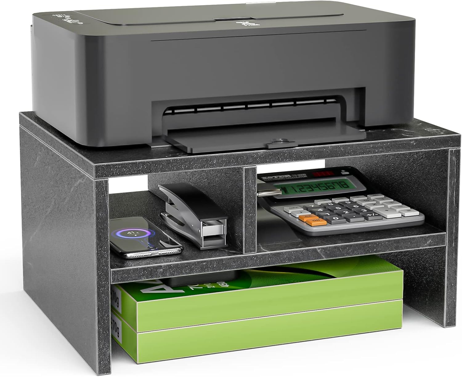 Amazon.com : Printer Stand for Desktop, Wooden Printer Stand Shelf with ...