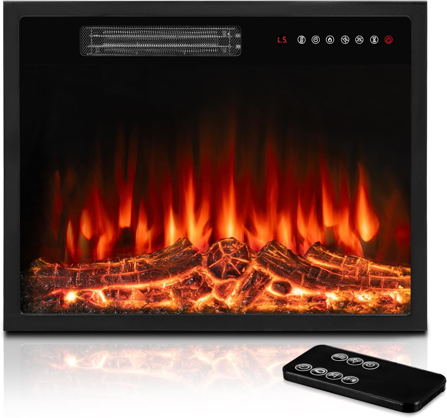 Amazon.com: Tangkula 23 inch Electric Fireplace Insert, Recessed ...