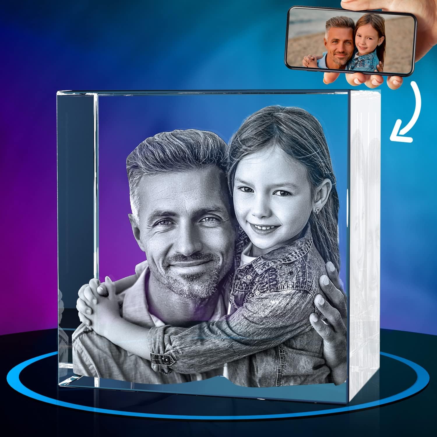 Amazon.com - ArtPix 3D Crystal Photo, Personalized Gifts With Your Own ...