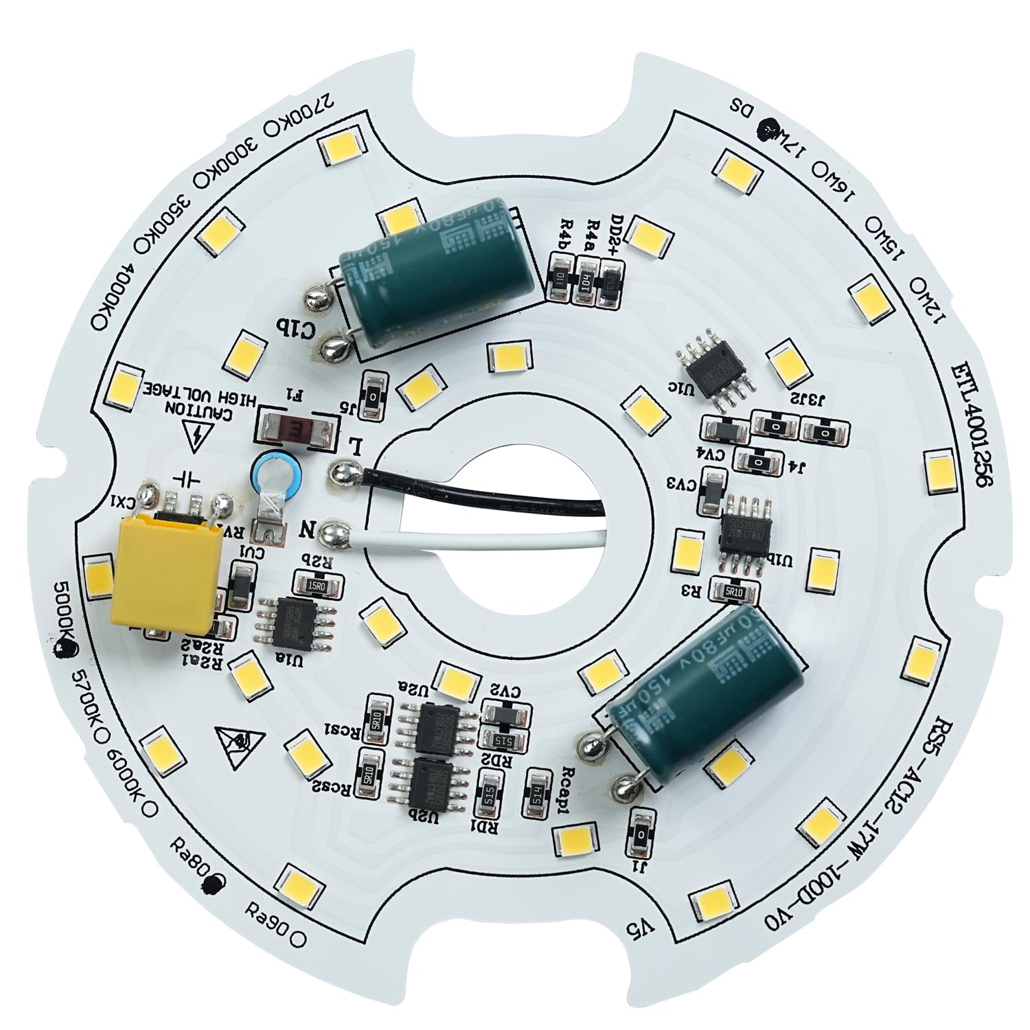 HAOLEDI 1-Pack 3.94'' 17W LED Ceiling Fan Light Retrofit Kit, Flush ...