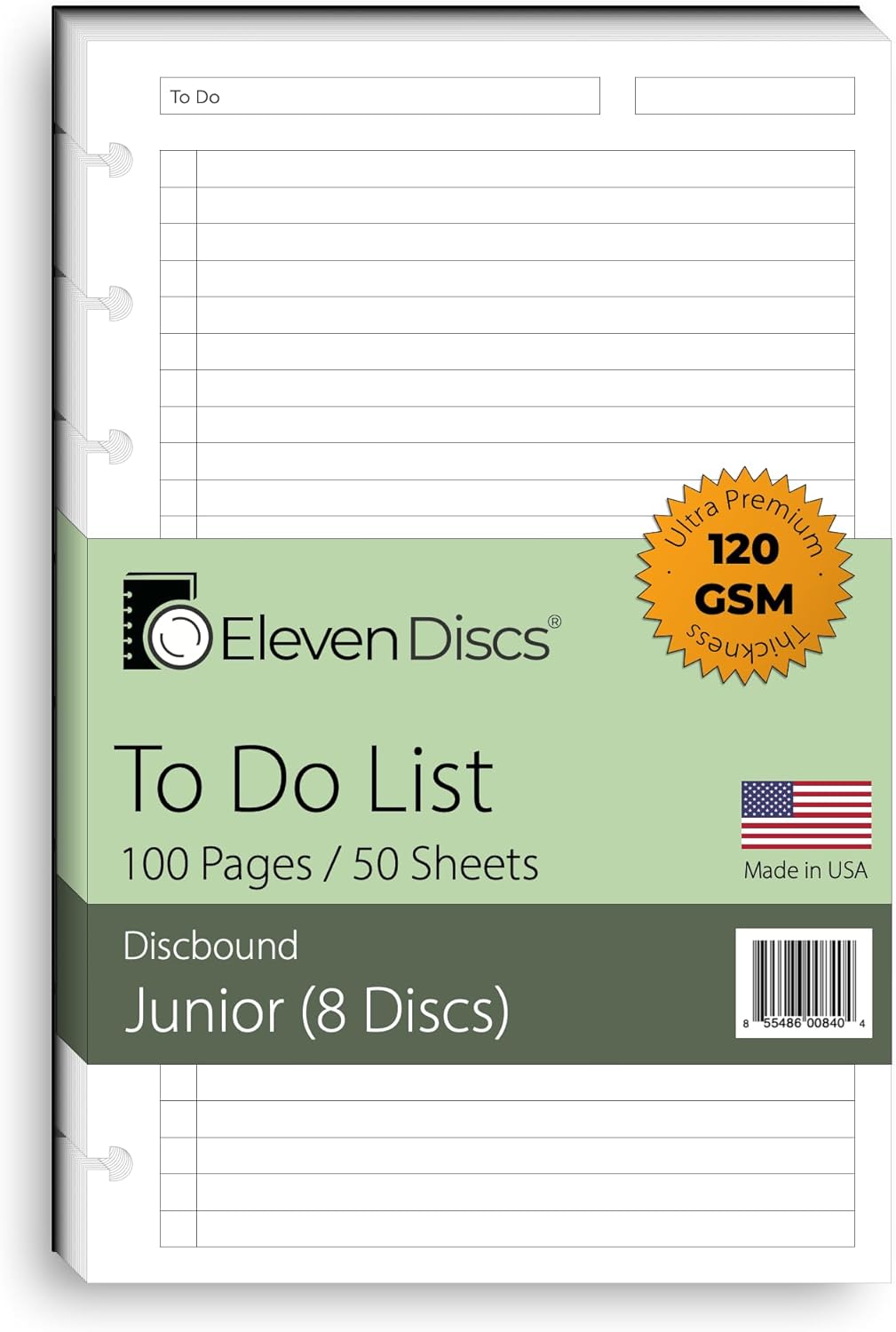 Amazon.com : Eleven Discs Discbound Paper, Junior Size To Do List ...