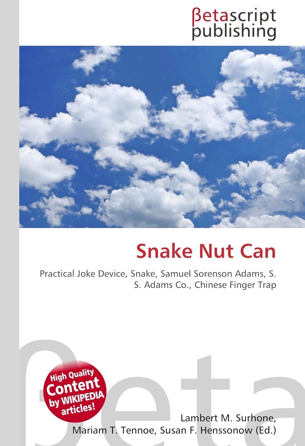 Snake Nut Can: Practical Joke Device, Snake, Samuel Sorenson Adams, S ...