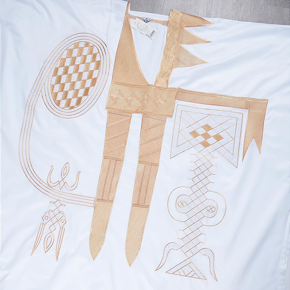 Snapklik.com : Gold Embroidery Pattern Nigerian Men White Agbada Set ...