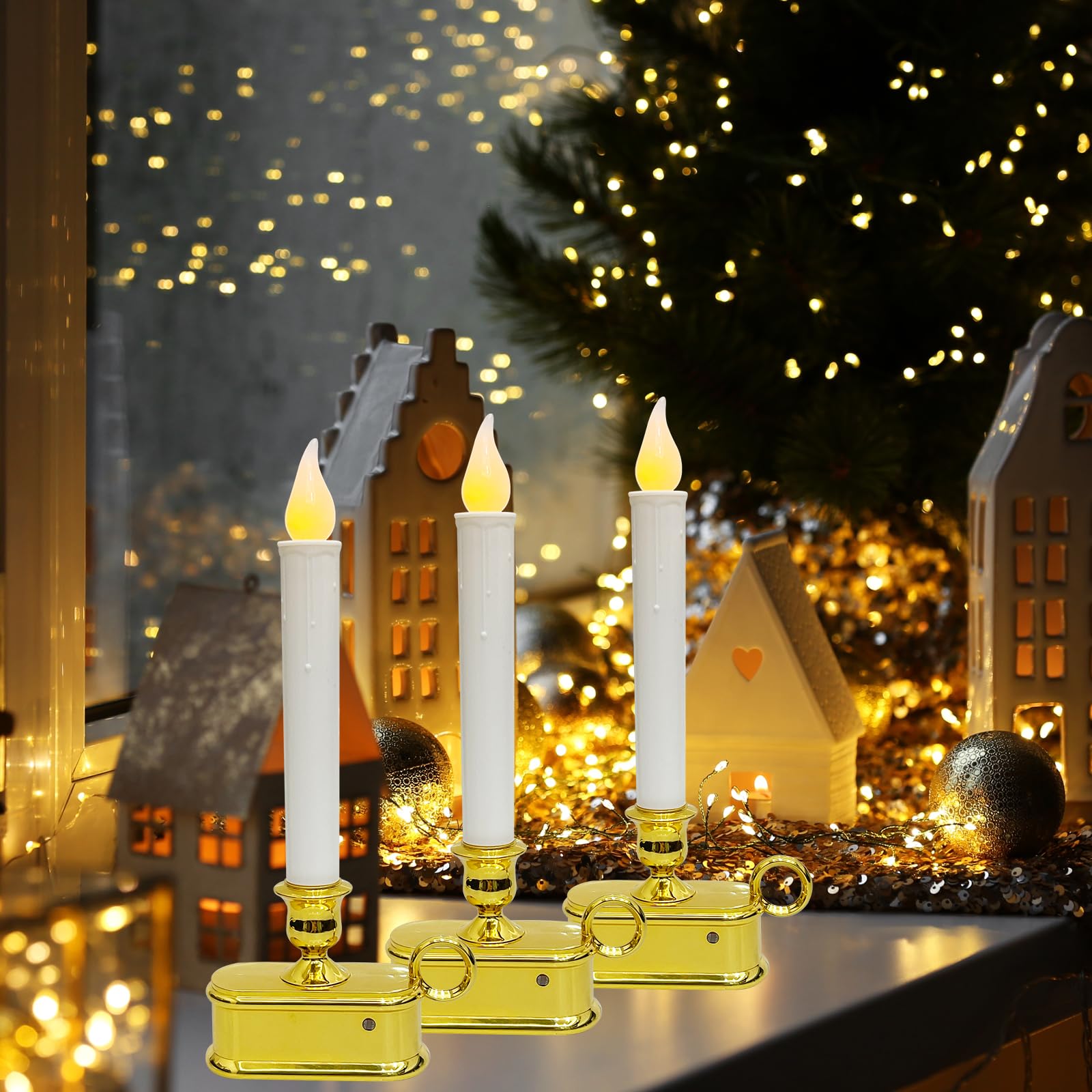 Battery Sensor Window Candles Window Candle Kit Electric Candle Lamp