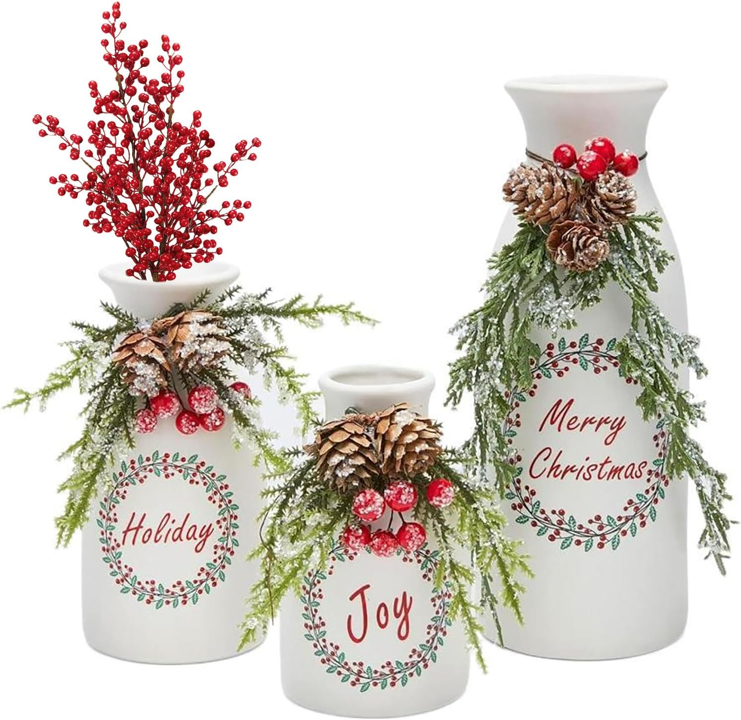 Artificial Christmas Vase,Creative Christmas Ceramic Vase Ornaments,Ins ...