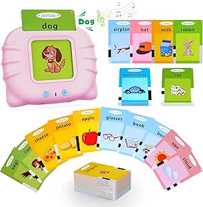 Amazon.com: Talking Flash Cards Toddler Toys with 224 Sight Words, Pink ...