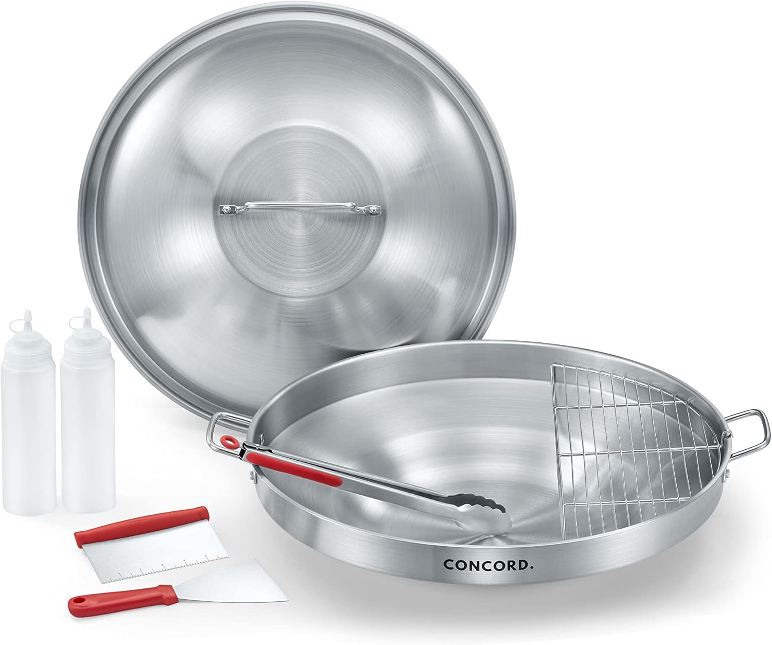Amazon.com: CONCORD Stainless Steel 8 Piece 22" Comal Cookware Set ...
