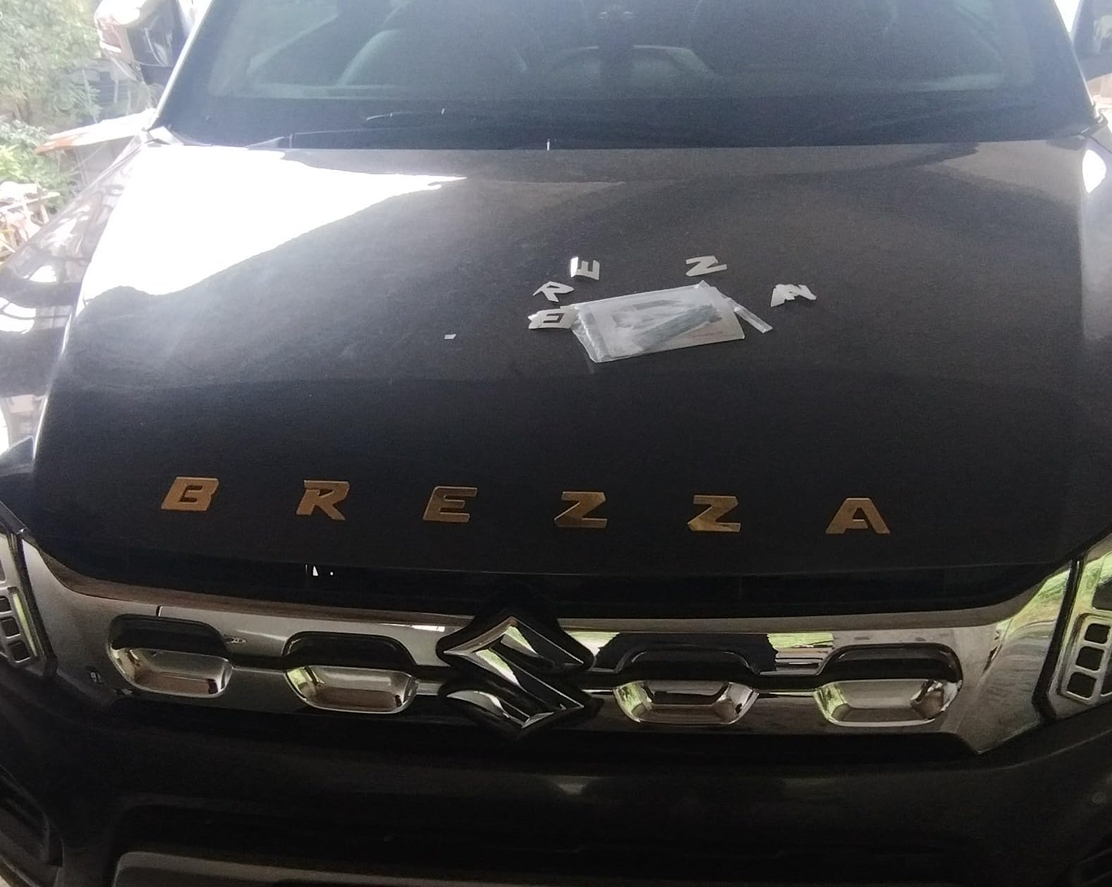 CarMetics Plastic Brezza 3D Letters Emblem Car Sticker, Black : Amazon ...