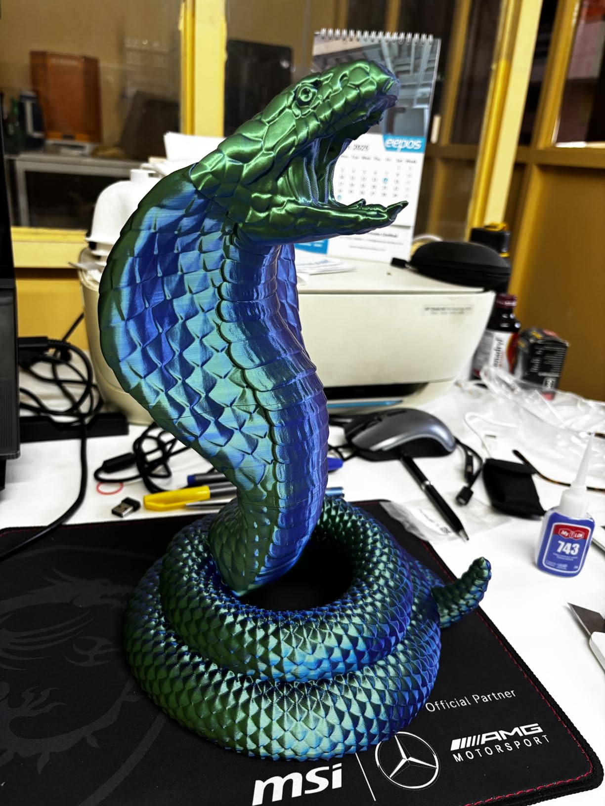 Haiteng Silk Dual Color PLA Filament Blue/Green 1KG 1.75mm 3D Printer ...