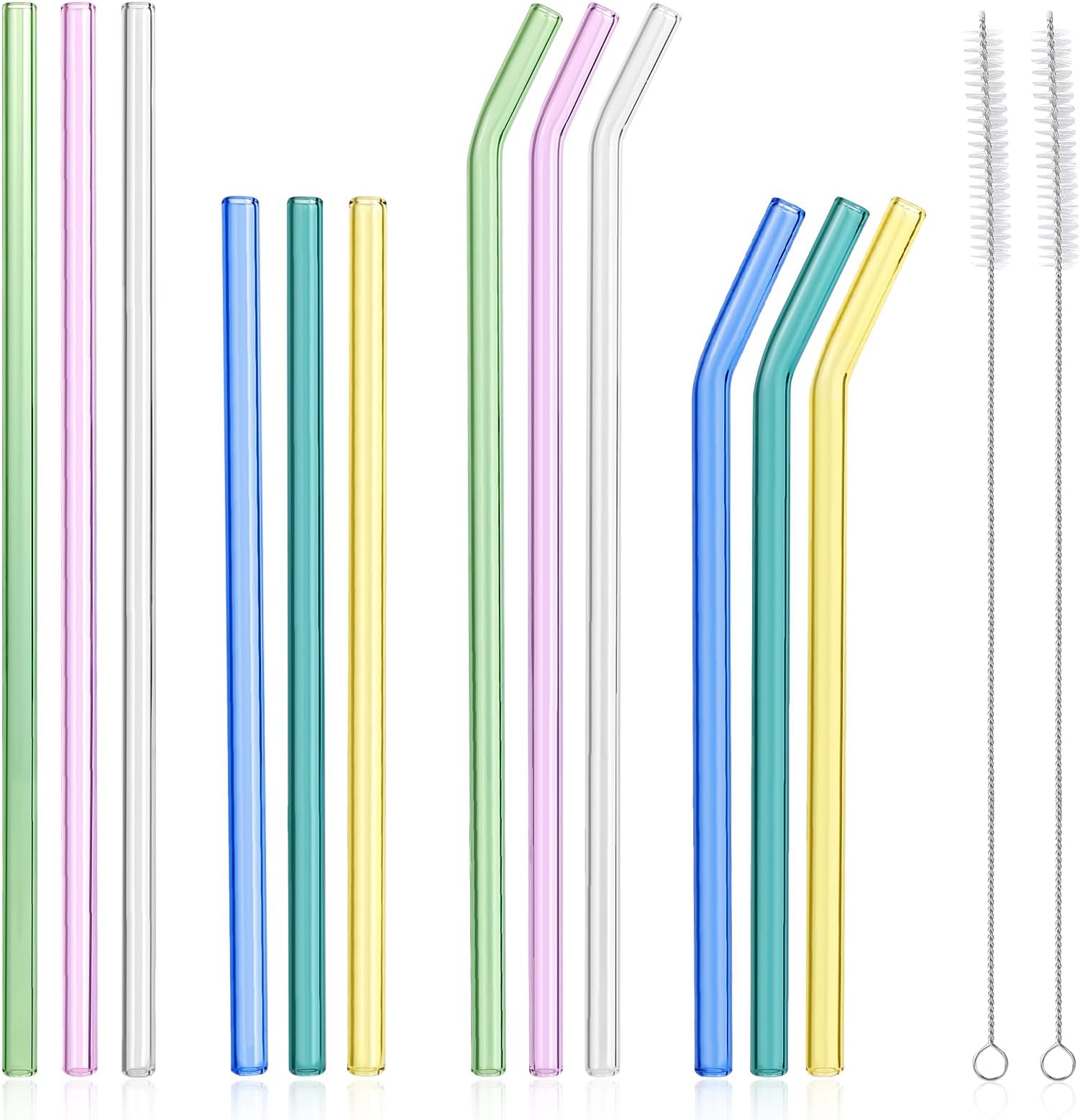 Amazon.com: 6pcs 8inch / 20cm x 10mm Transparent Straight Glass ...