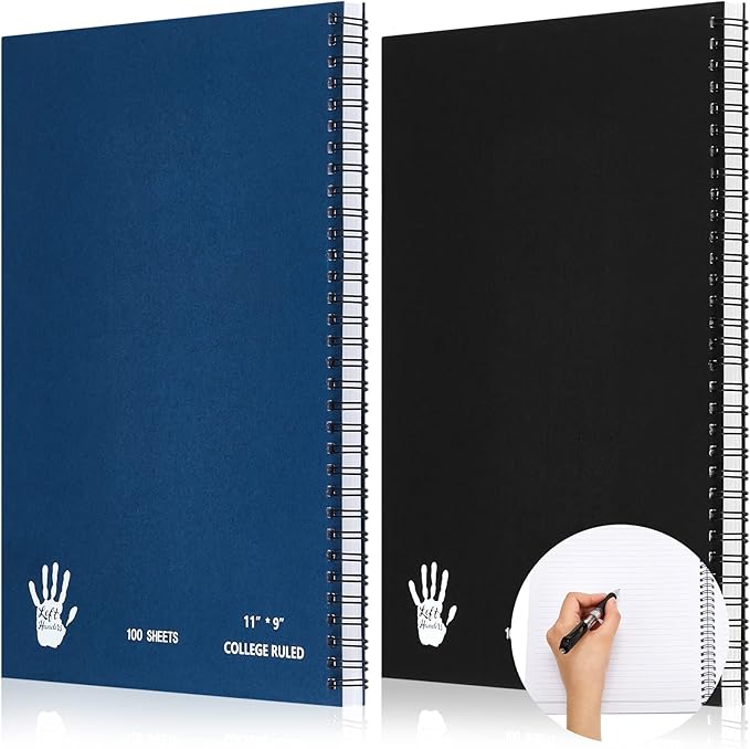 Amazon.com : Jutom 2 Pads Jumbo Left Handed Notebook 11" x 8.5" Lefty ...