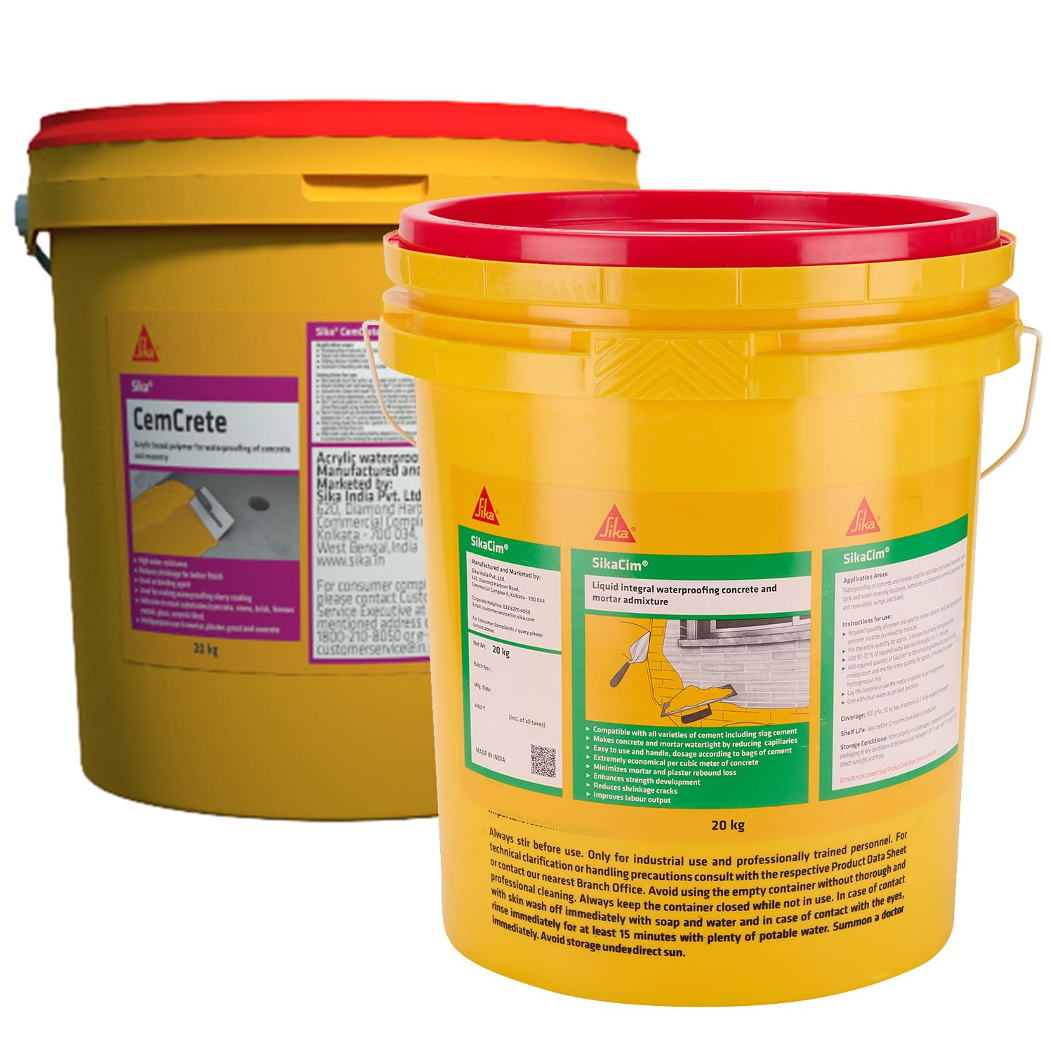 Buy Sika CemCrete – White – Acrylic waterproof coating system – Use ...