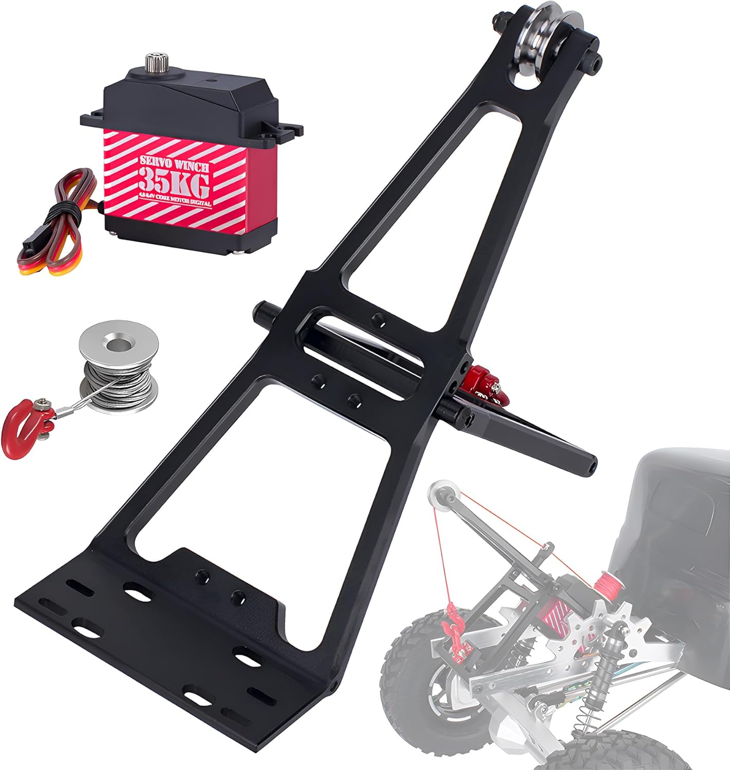 Amazon.com: AMK 1/10 Scale RC Truck and Tow Build Kit Updates, Winch ...