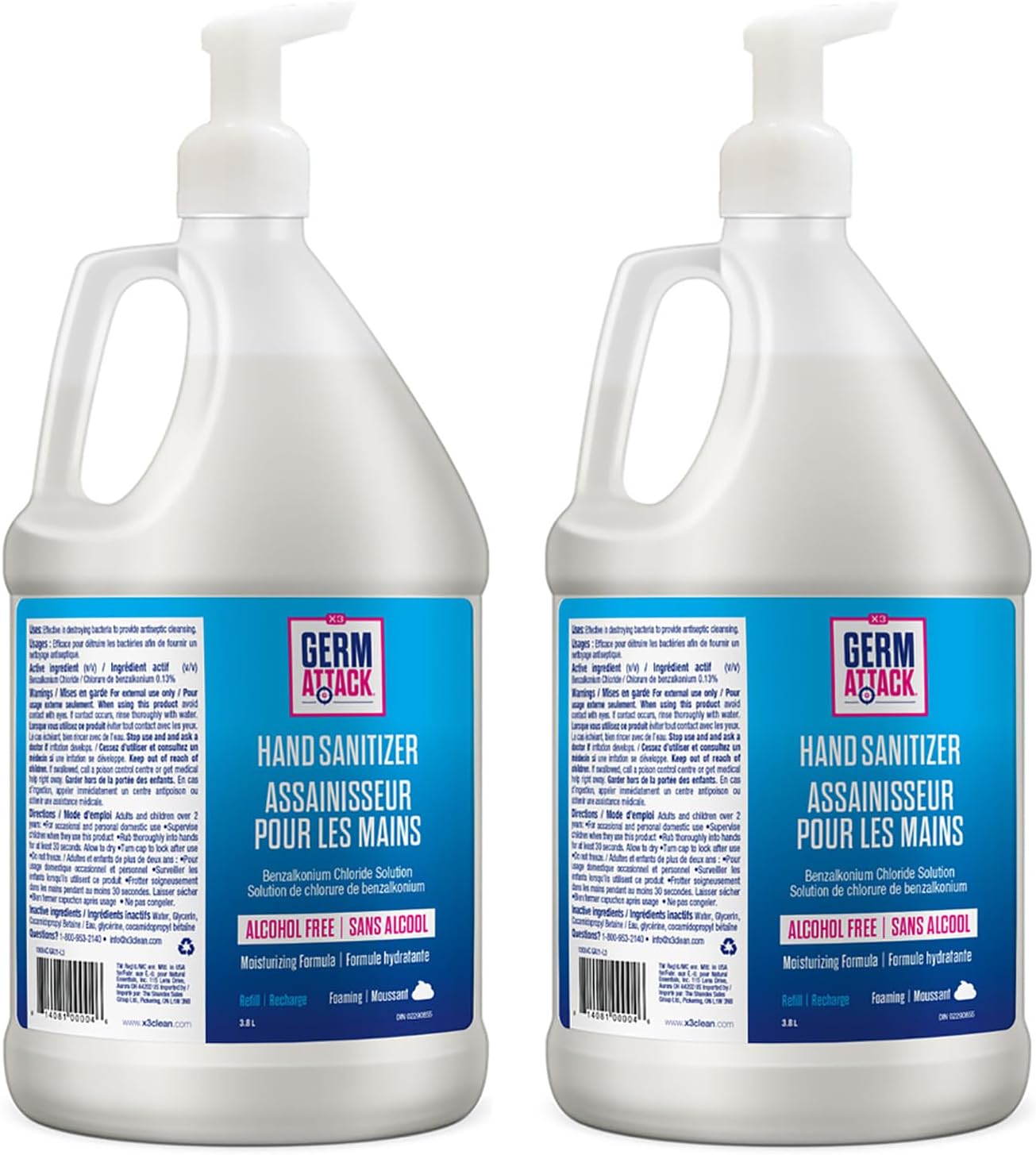 X3 Clean Germ Attack Hand Sanitizer – Alcohol Free and Fragrance Free ...