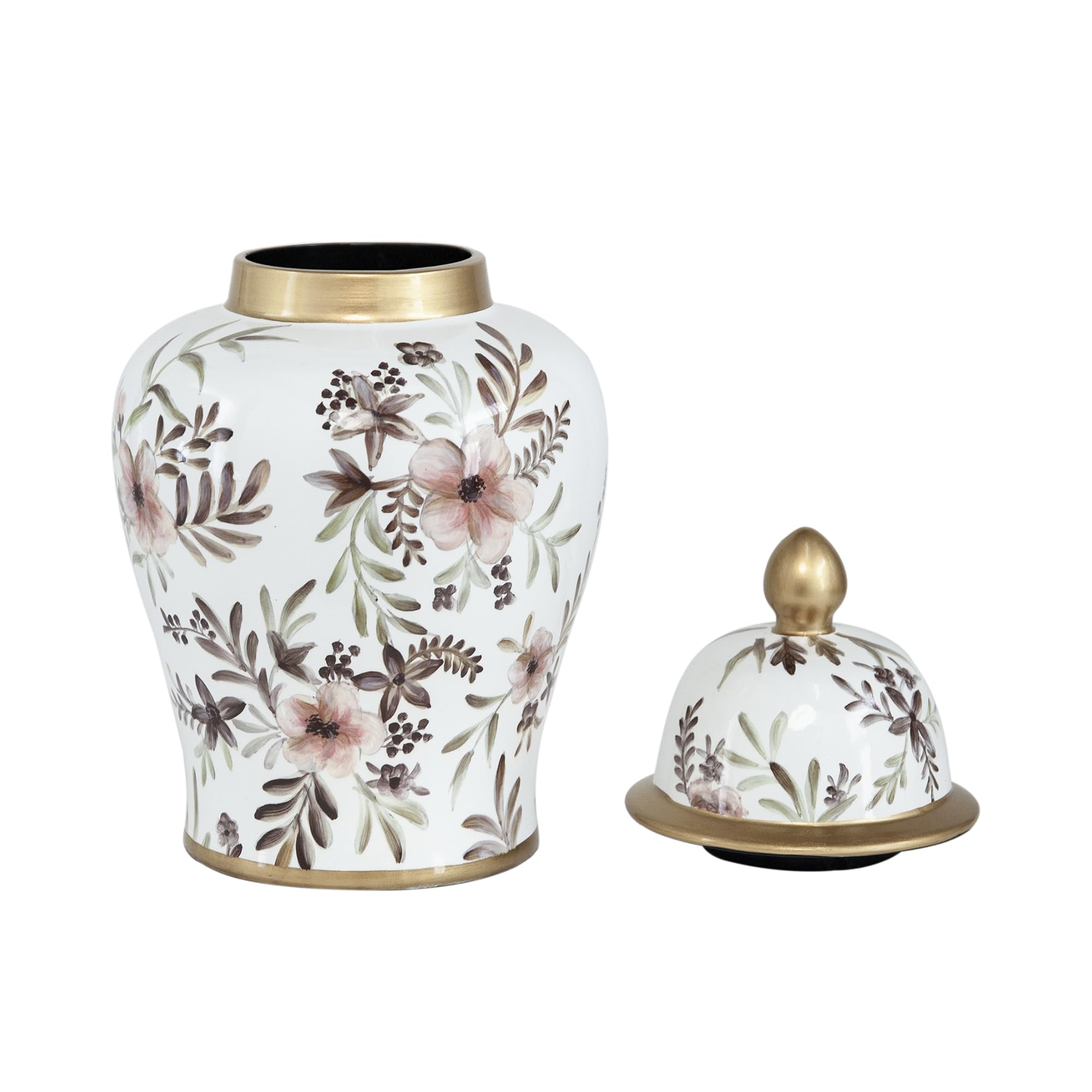 Amazon.com: A&B Home 14" Ginger Jar with Lid, Porcelain Ginger Jar for ...