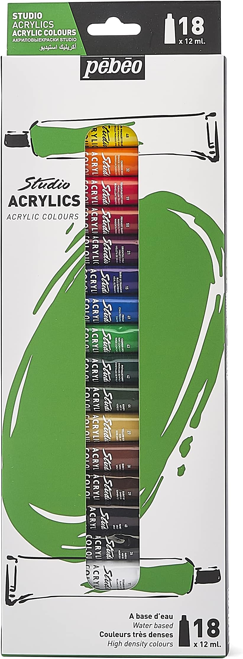 Pebeo 20 ml XL Studio Fine Oil with Bursh, Set of 30, Assorted Tubes ...