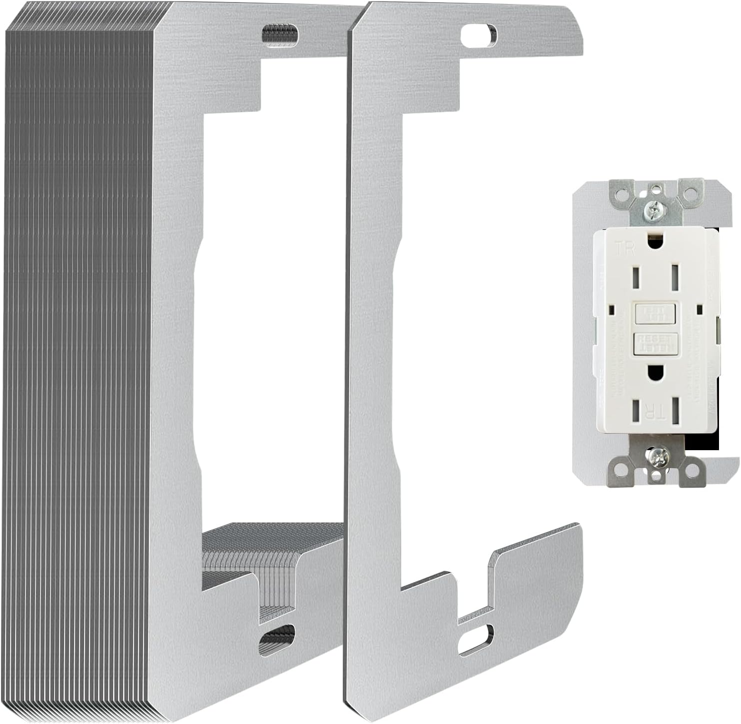 30 Pcs Wall Plate Spacer, Metal Single Gang Flush Fit Device Leveling ...