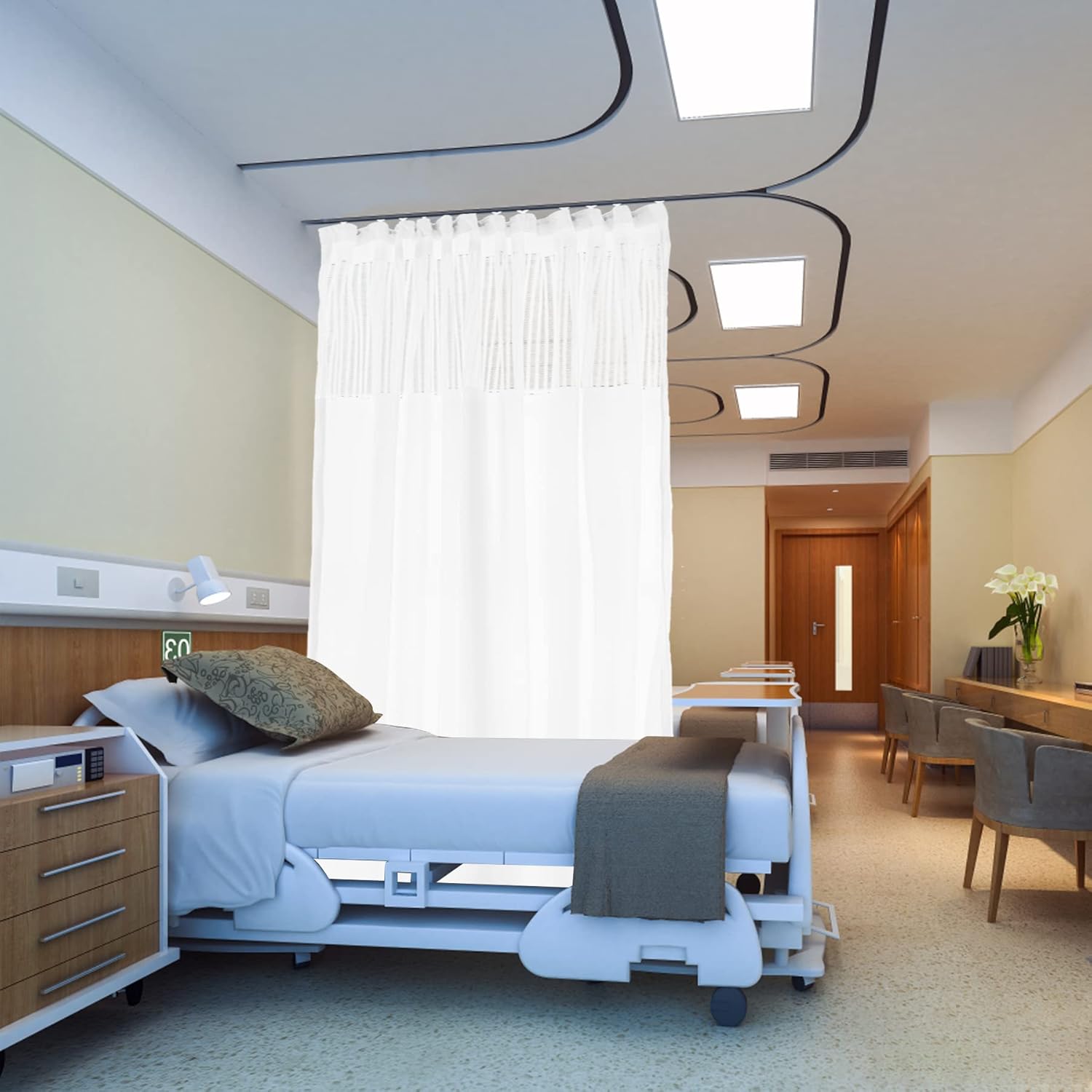 Amazon.com: Tisjoran Extra Wide Medical Curtains 15ft Wide x 7ft Tall ...