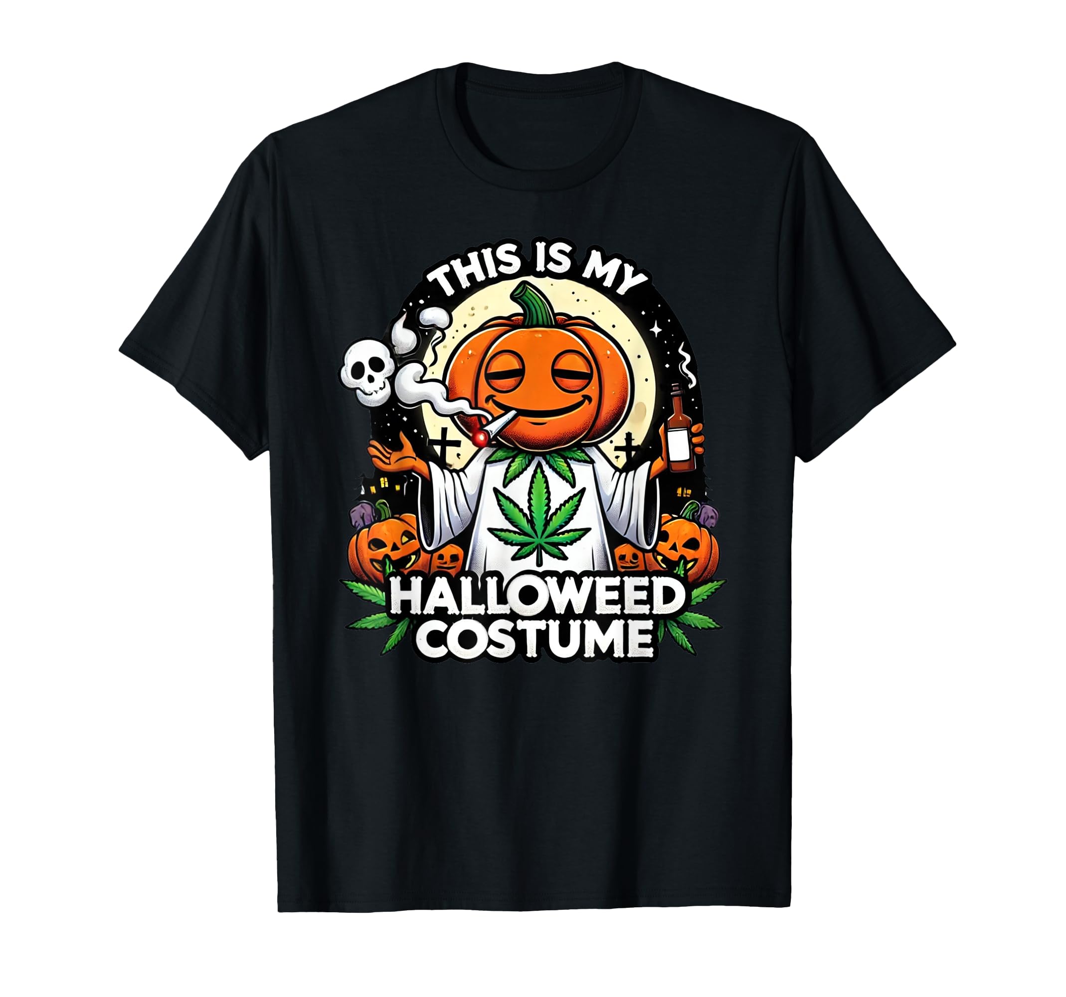 Amazon.com: Halloween Costume Marijuana Cannabis Weed Funny 420 Humor T ...