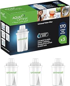 Aqua Optima Universal Water Filter Cartridge-3 Pack, White, 3 Count ...