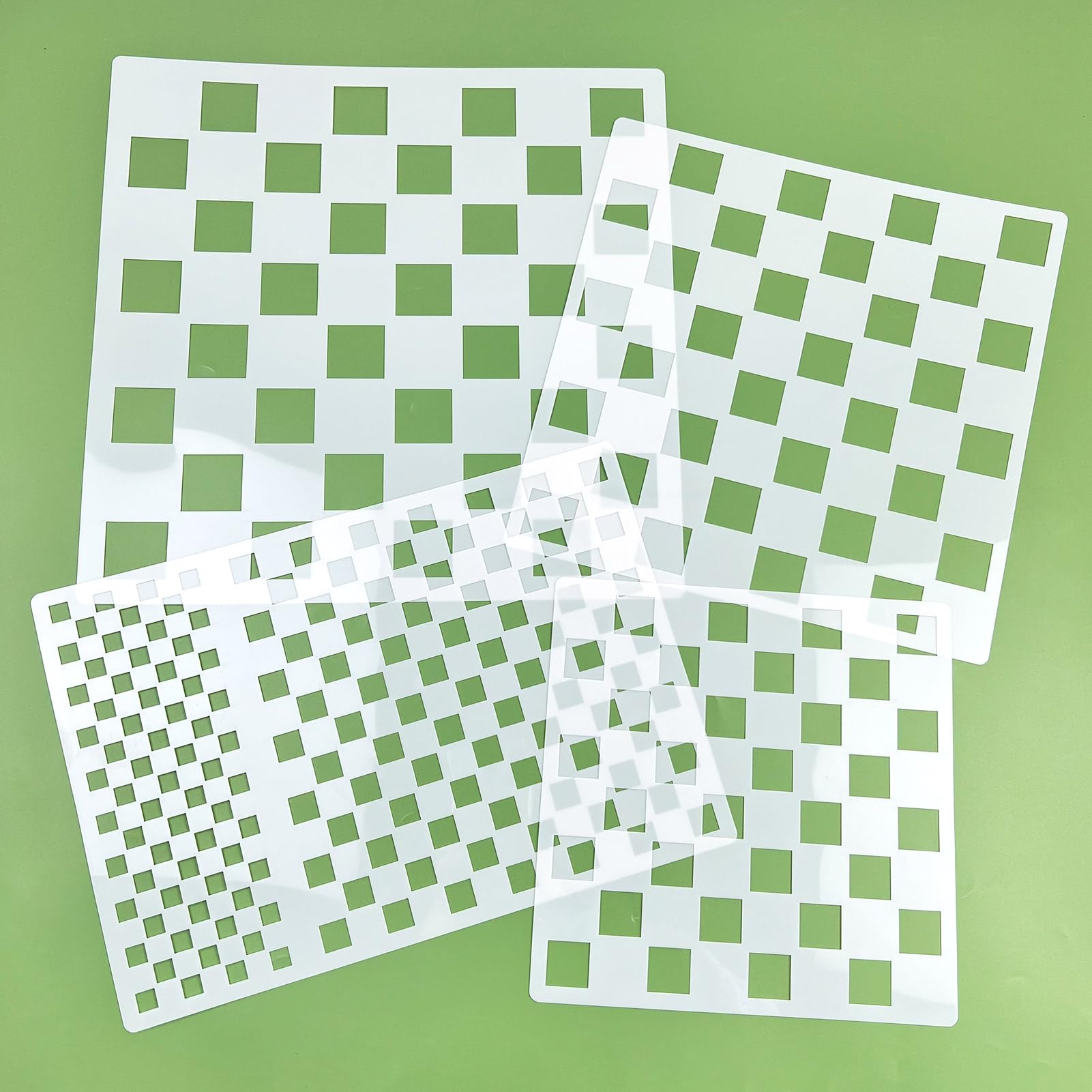 DIY Painting Stencils 4PCS Checkerboard Stencils - Square Grid ...