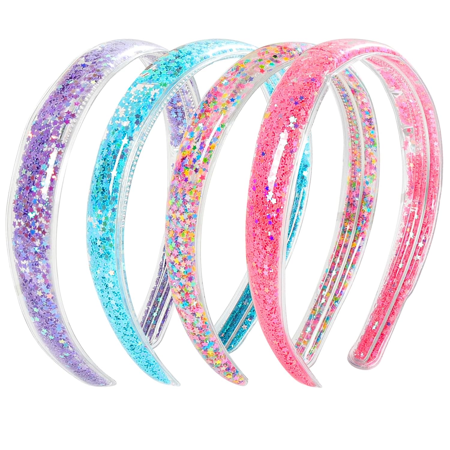 Amazon.com : Topbuti 4 Pack Glitter Headbands for Girls, Sparkly ...