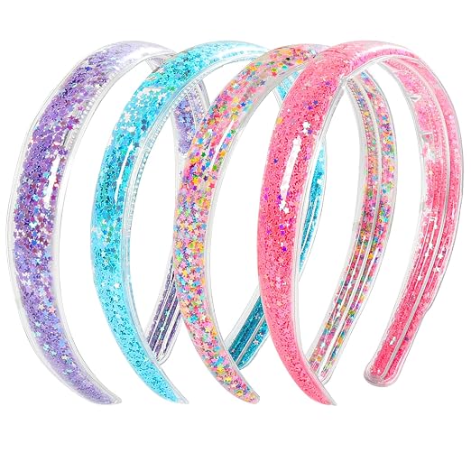 Amazon.com : Topbuti 4 Pack Glitter Headbands for Girls, Sparkly ...