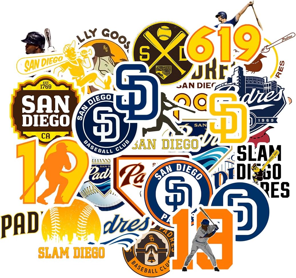 Amazon.com: 29 PCS of American Baseball Stickers for Water Bottle ...