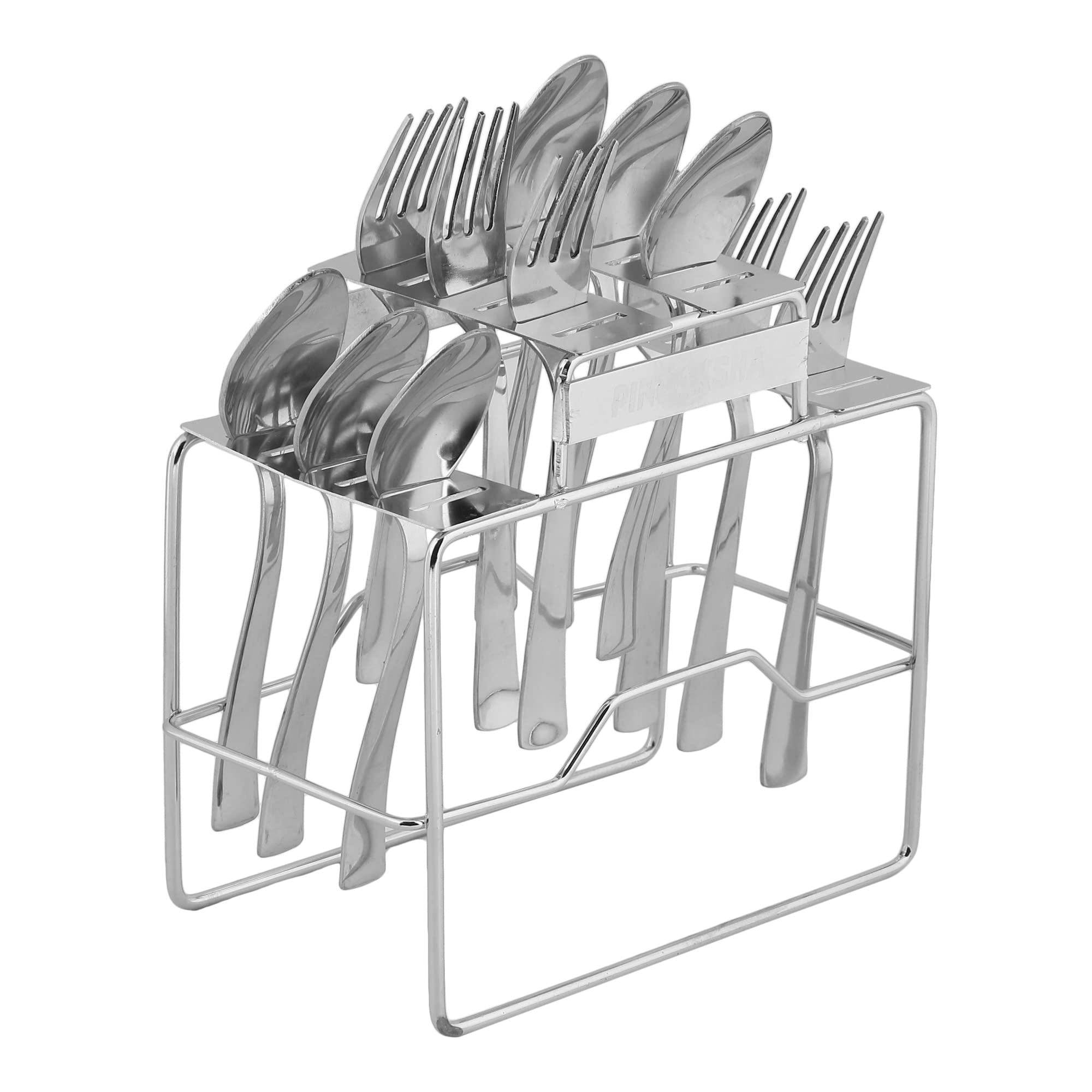 Buy Pingaksha Stainless Steel Spoon Stand/Spoon Holder/Cutlery Rack for ...