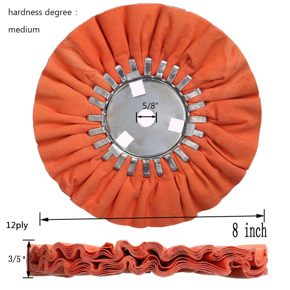 Snapklik.com : FANXIANG 8" Orange Cloth Airway Buffing Wheel