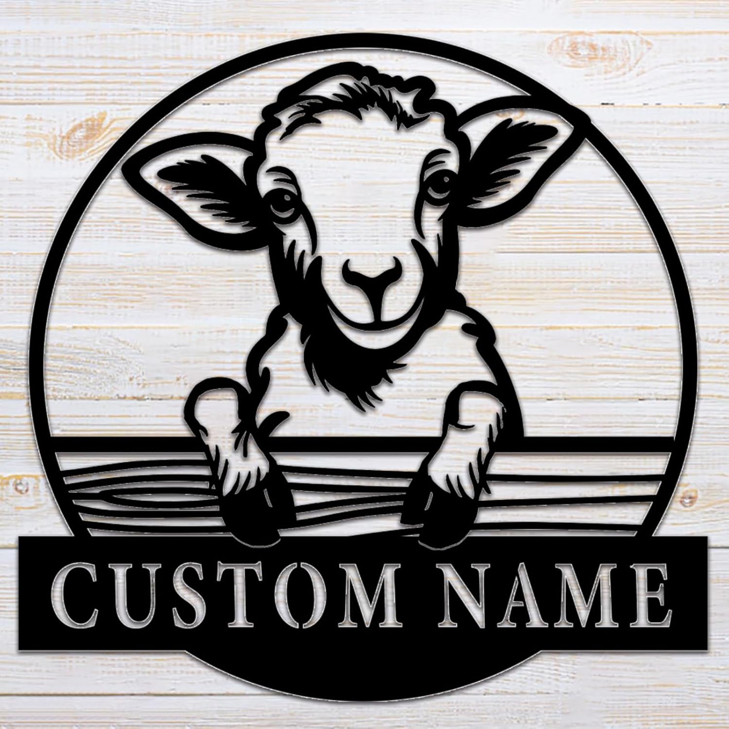 Amazon.com : Personalized Sheep Metal Sign, Custom Goat Farm Sign ...