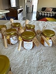 Amazon.com: JIUHSHN 60Pcs Mini Glass Honey Jars 1.5Oz Hexagon Small ...