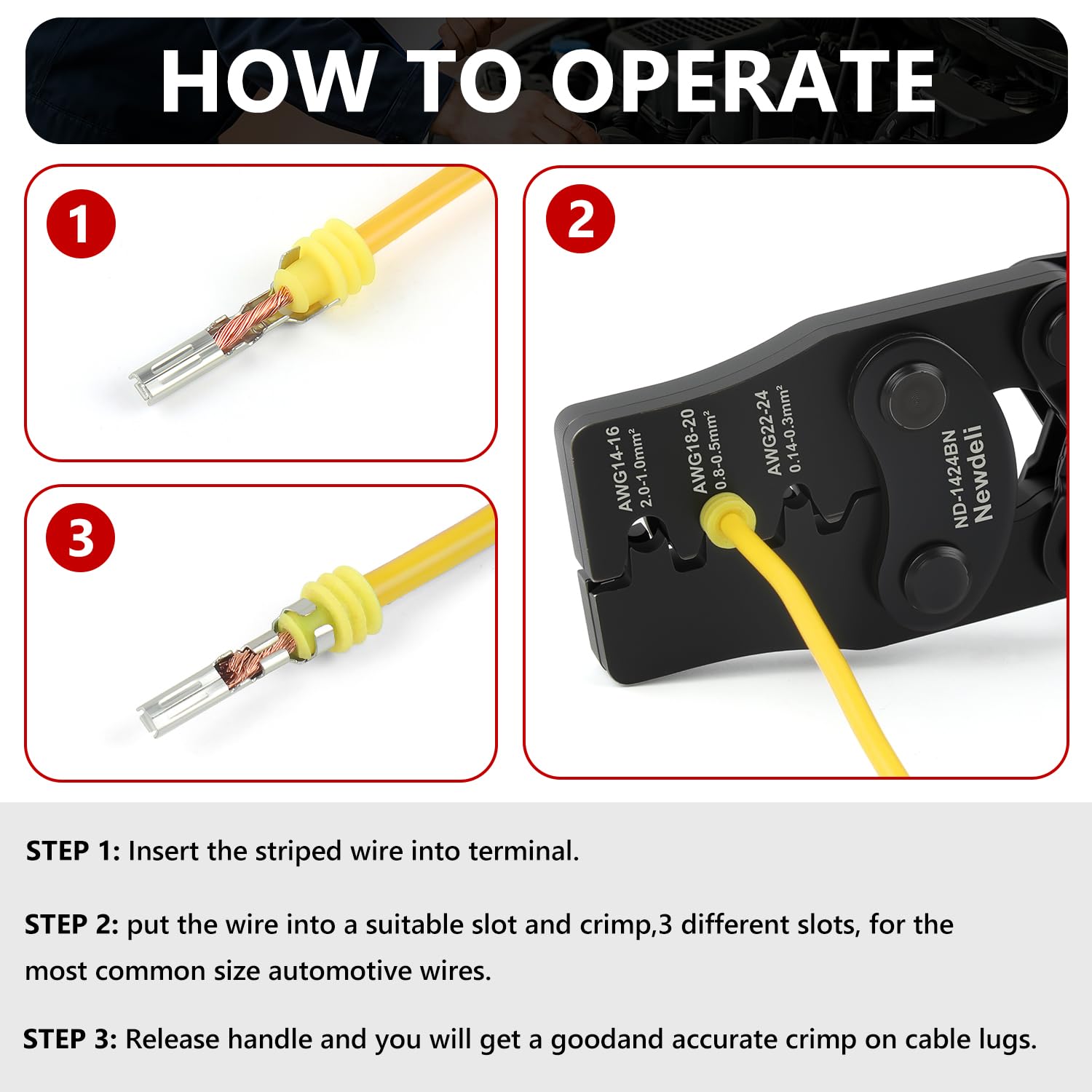 Snapklik.com : Weather Pack Crimp Tool, Crimper For AWG 24-14 Crimping ...