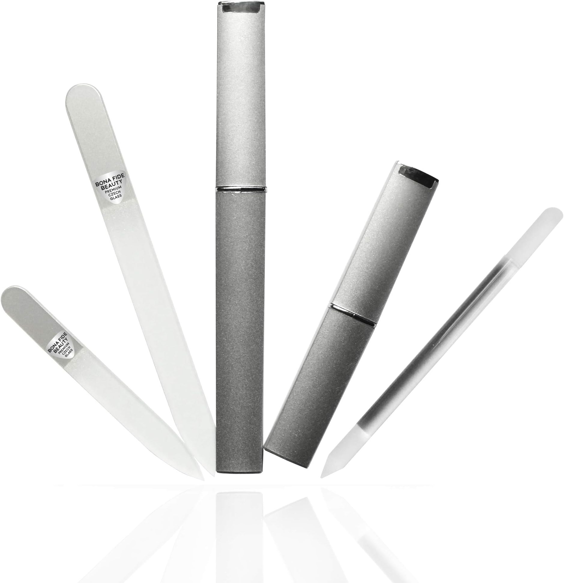 Amazon.com : Glass Nail Files Cuticle Trimmer Set, Manicure Fingernail ...