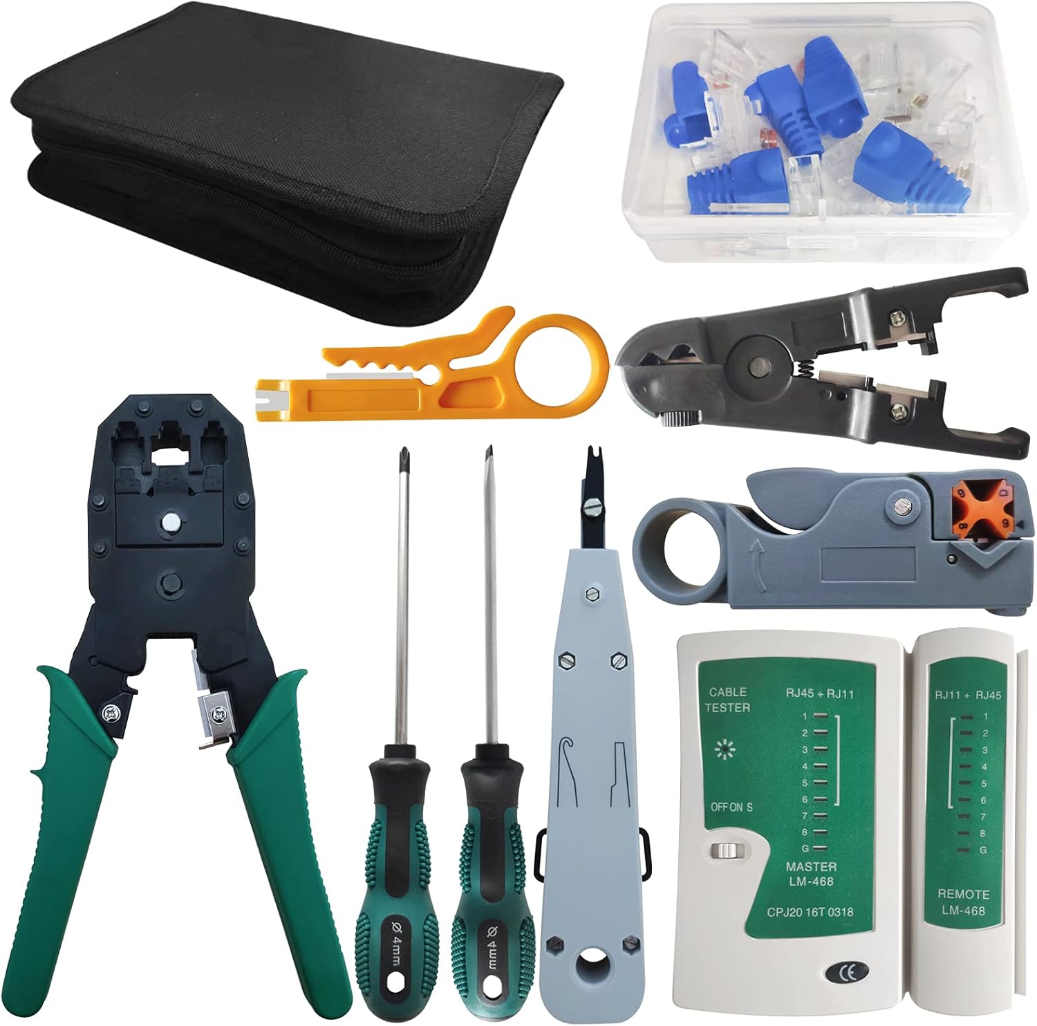 Network Repair Tools Kits, YEESON Ethernet Cable Tester Repair Kit ...