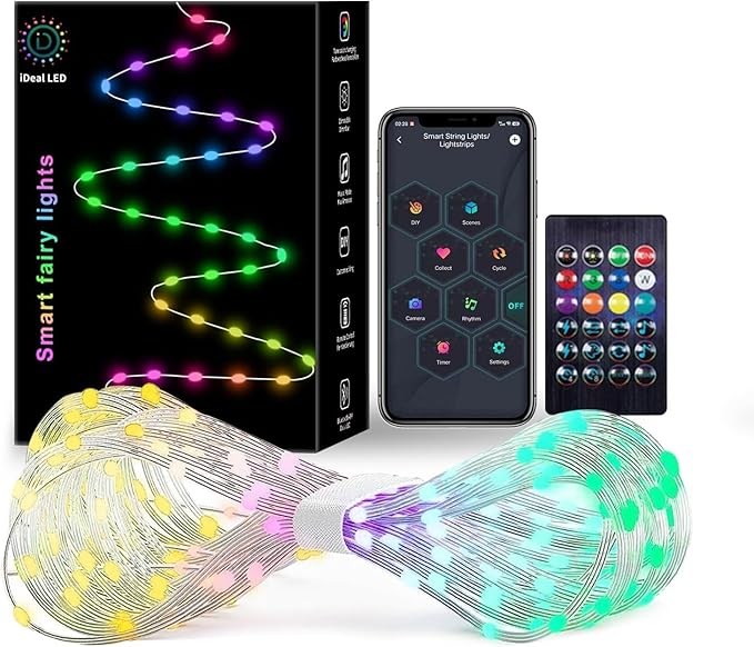 Amazon.com: Super RGB Smart Fairy String Lights, 33Ft Usb DIY Twinkle ...